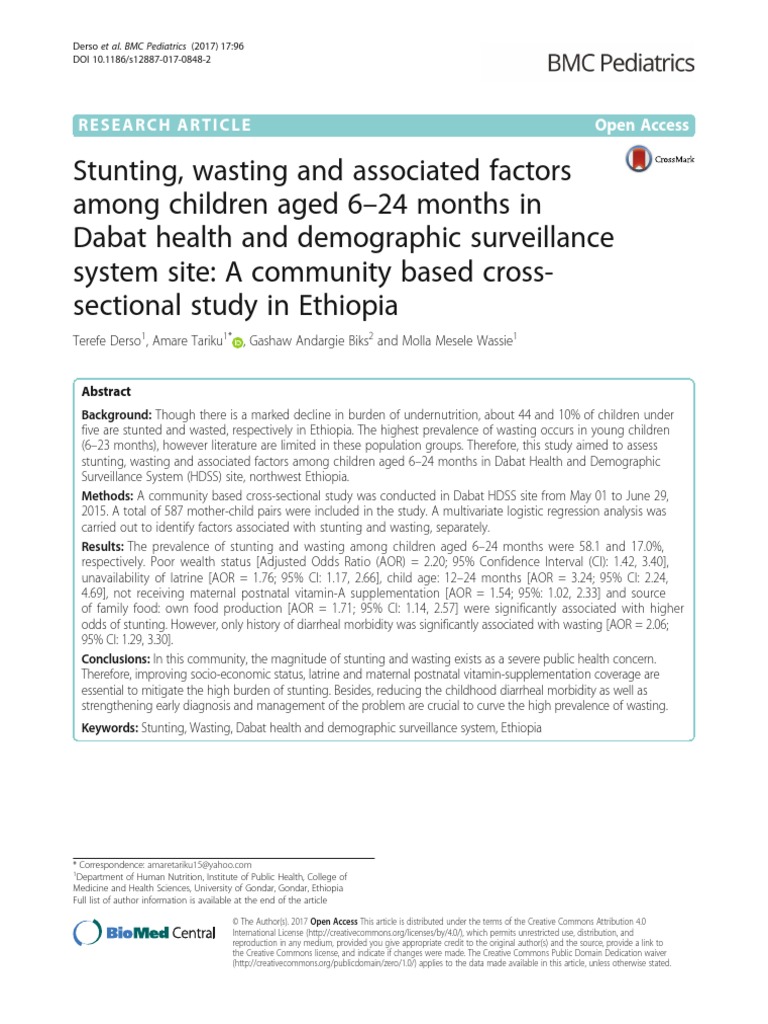 Stunting | PDF | Malnutrition | Diarrhea