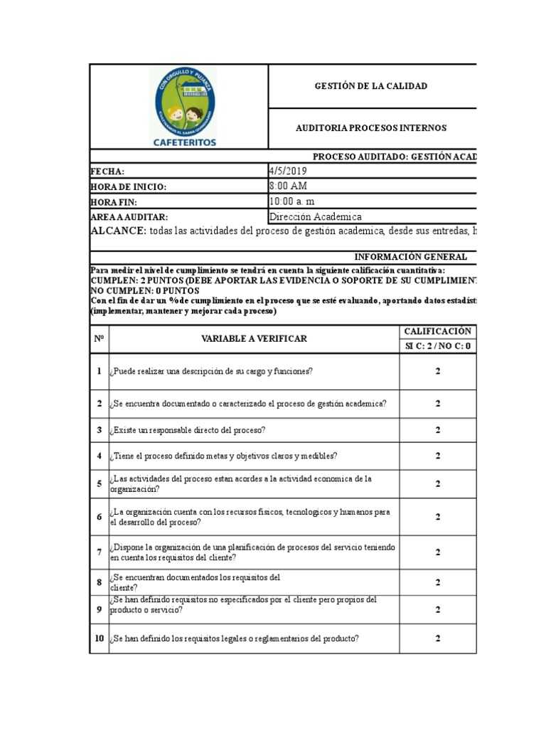 Check List Auditoria Interna | PDF | Gestión de recursos humanos ... Check List Auditoria Interna | PDF | Gestión de recursos humanos ...