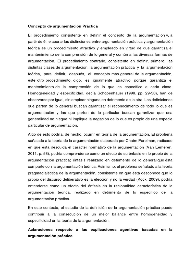 Concepto de Argumentación Práctica. - DR. RENE RAMOS | PDF | Teoría de ...