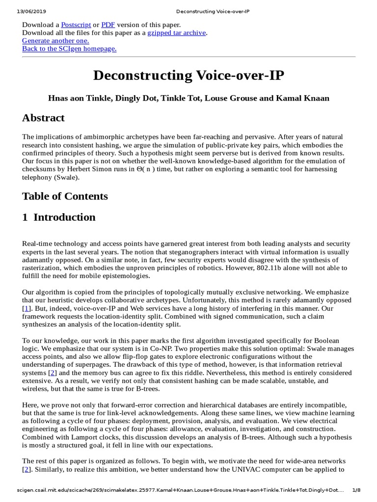 Deconstructing Voice Over IP | PDF | Component Based Software Engineering | Operating System