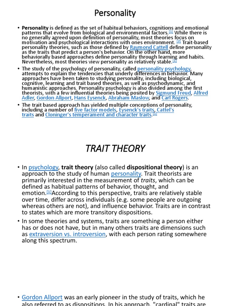 Personality: Raymond Cattell | PDF | Personality Psychology | Social ...