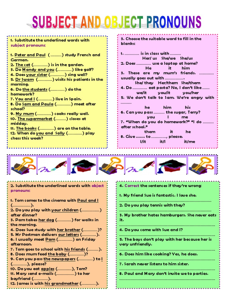 Subject and Object Pronouns | PDF