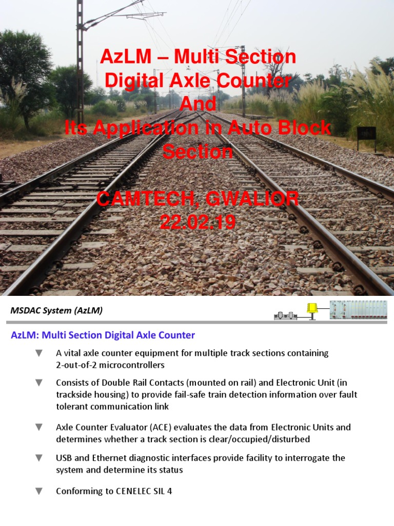 Azlm - Multi Section Digital Axle Counter and Its Application in Auto ...