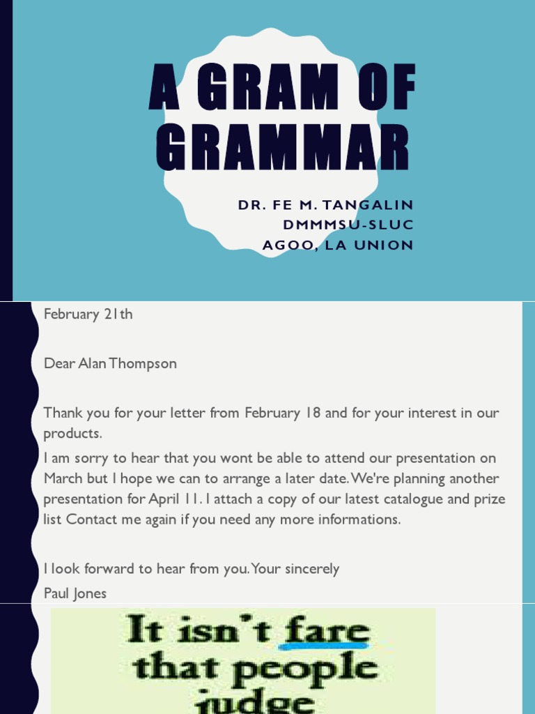 Gram of Grammar | PDF | English Grammar | Verb