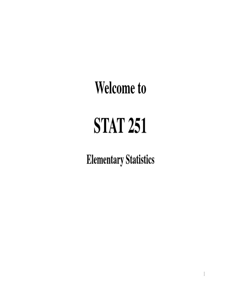 Stat 251 Statistics Notes Ubc Pdf Normal Distribution R