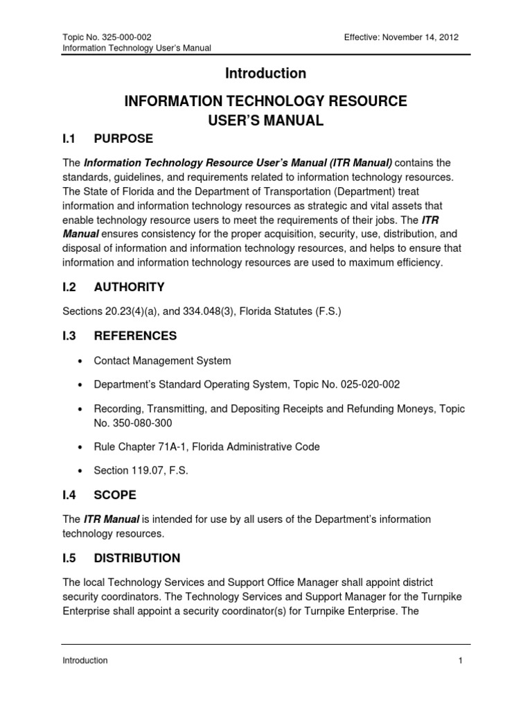 IT Procedures Manual Template | PDF | Discovery (Law) | Justice