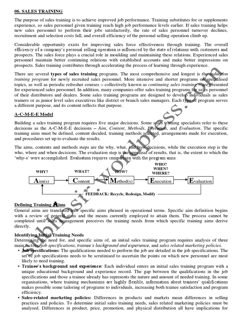 Acmee Model | PDF | Sales | Lecture