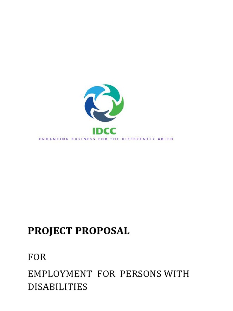 Project Proposal: FOR Employment For Persons With Disabilities | PDF ...