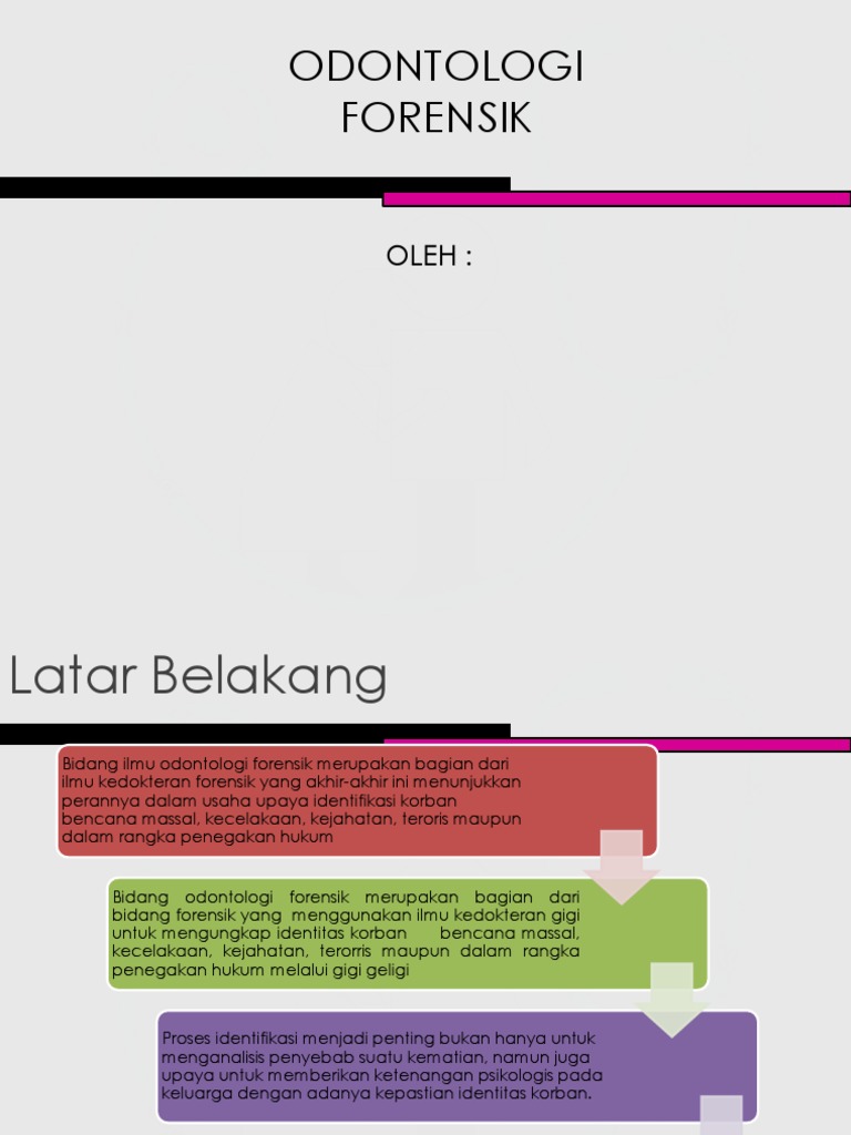 Peran Odontologi Forensik dalam Identifikasi | PDF