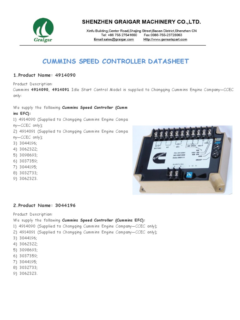 Cummins Controller | Download Free PDF | Power Supply | Control Theory