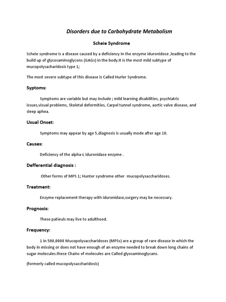 An Overview of Scheie Syndrome: Causes, Symptoms, and Treatment of this ...