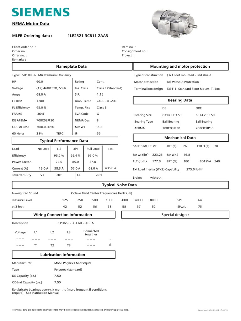 1LE2321-3CB11-2AA3 Datasheet en PDF | PDF | Physical Quantities ...