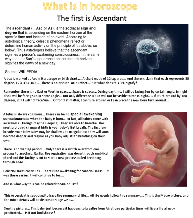 The First Is Ascendant: Asc or As), Is The Zodiacal Sign and Degree ...