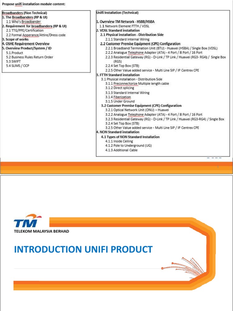 UNIFI MODULES REVIEW v1.4 | PDF | Fiber To The X | Customer Premises ...