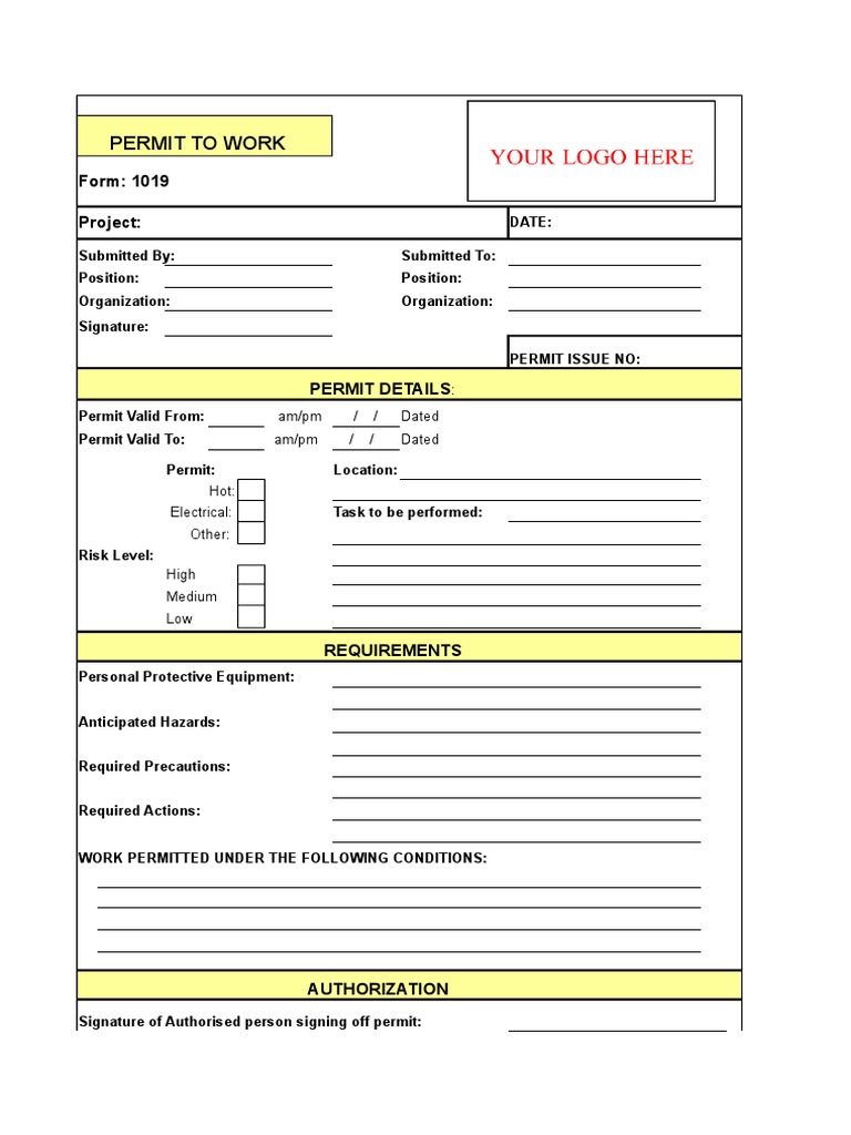 Permit to Work: Ensuring Safety Through Proper Authorization and ...