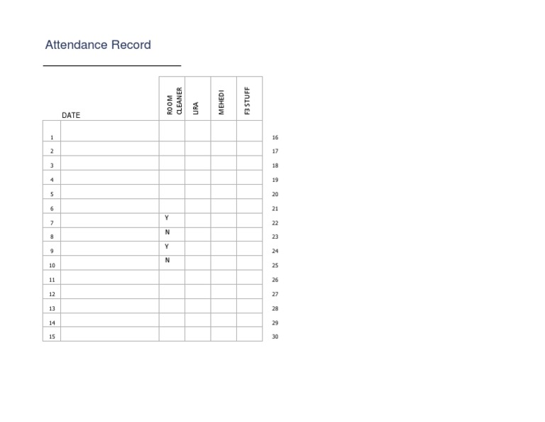 Attendance Record | PDF