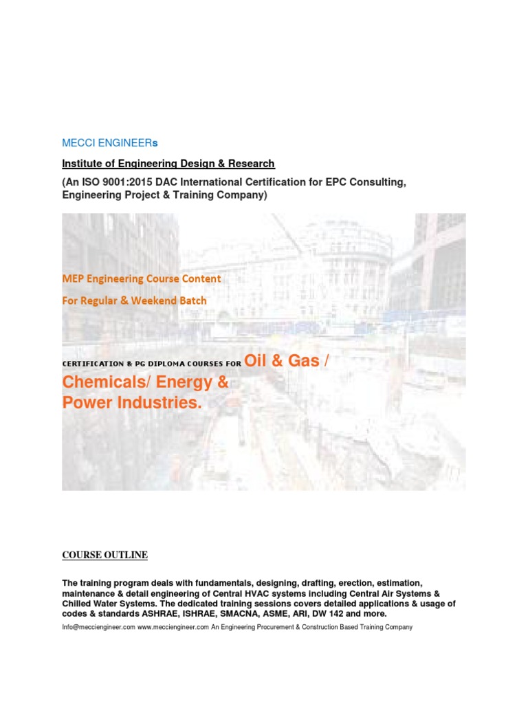 MEP Engineering | PDF | Equipment | Mechanical Engineering