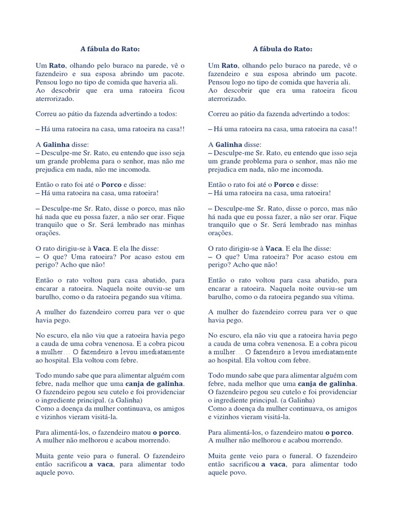 A Fábula Do Rato | PDF