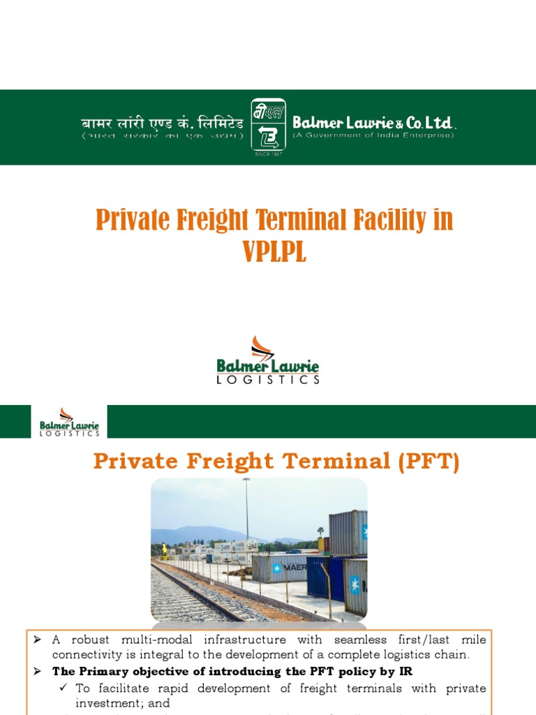 Developing a Private Freight Terminal at VPLPL: Benefits, Process and ...
