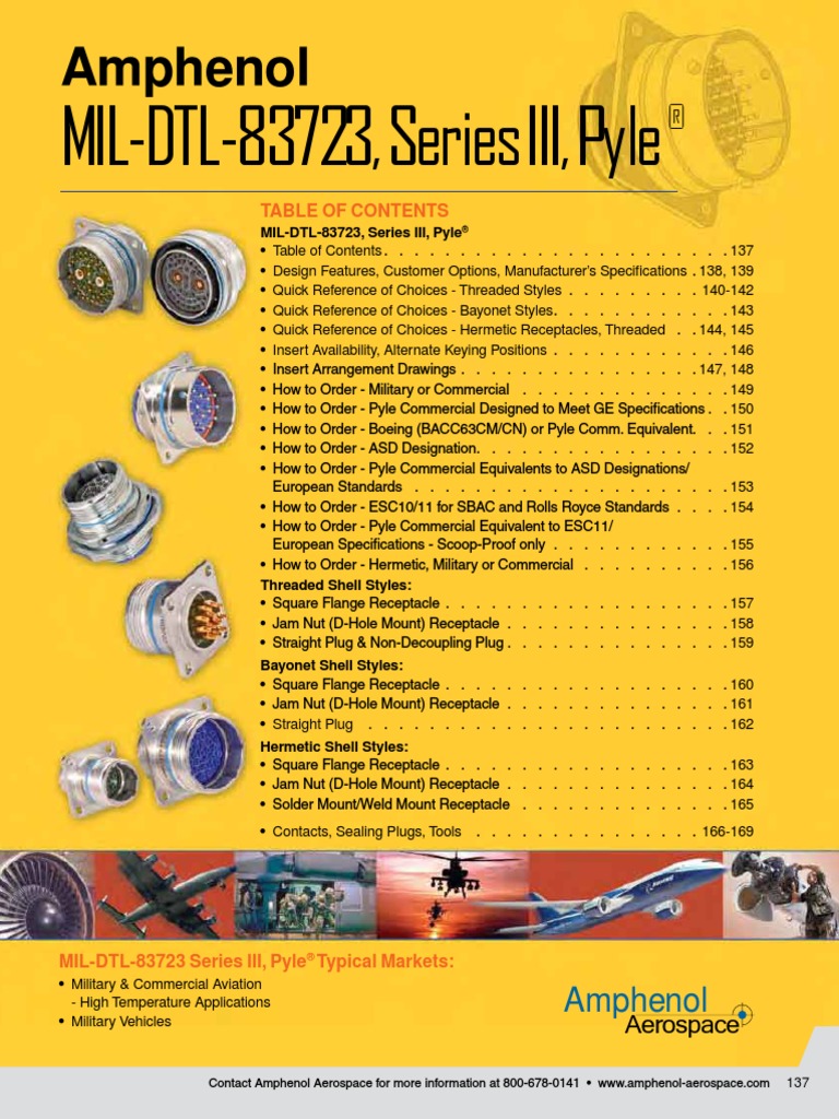 Mil DTL 83723 | PDF | Electric Arc | Electrical Connector