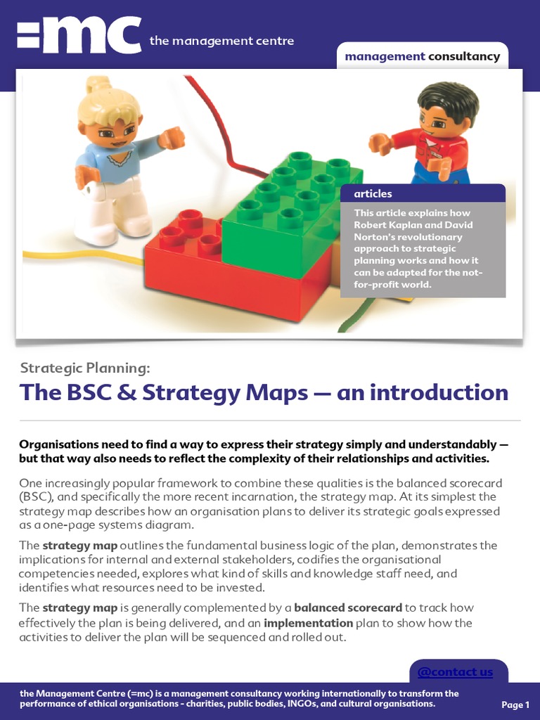 BSC and Strategy Maps | Download Free PDF | Business
