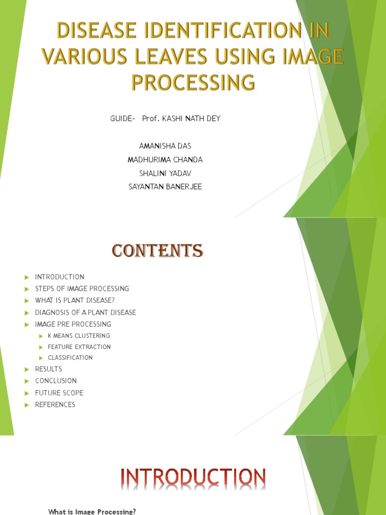 Presentation On Plant Disease Identification Using Matlab | PDF ...