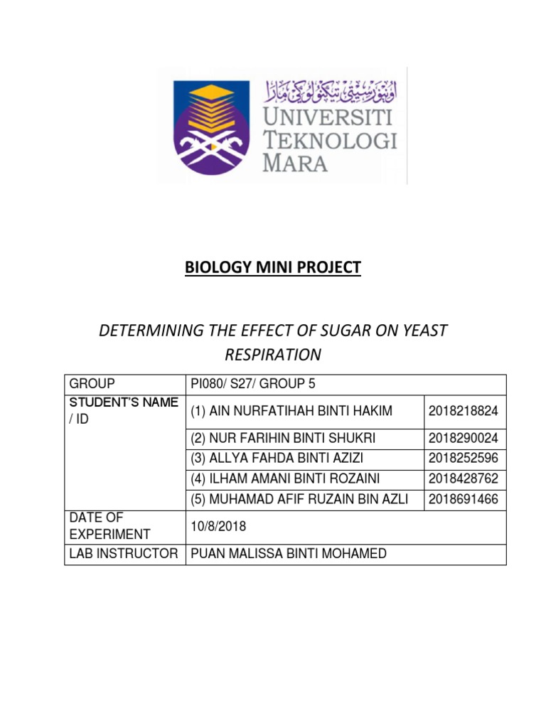 Biology Mini Project 2 | PDF