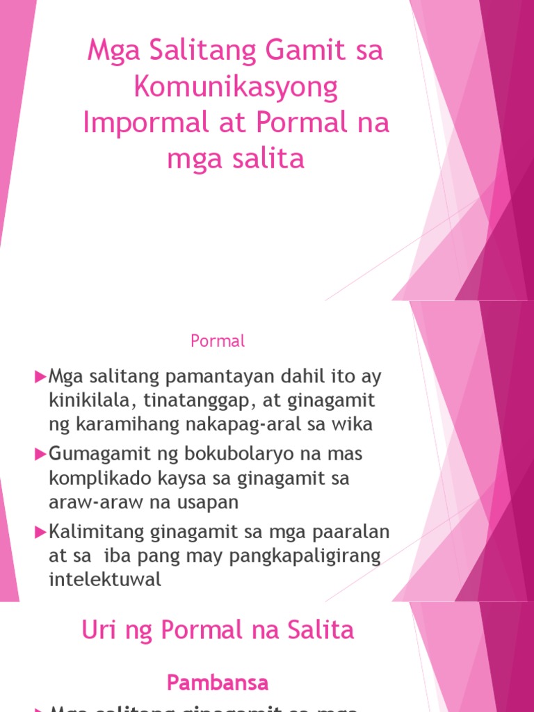 Pormal o Impormal | PDF