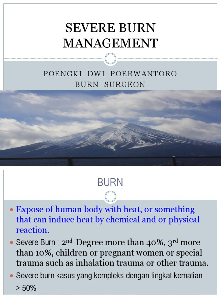 Severe Burn Management - Rev | PDF | Respiratory Tract | Breathing