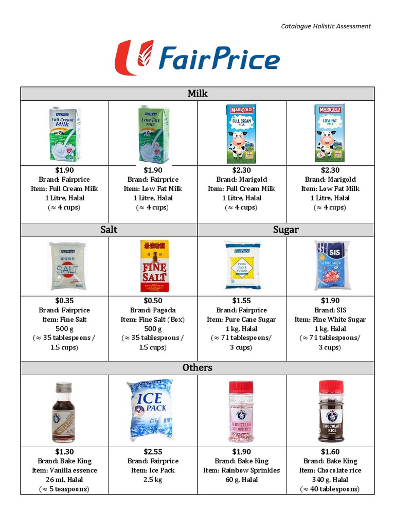 Fairprice Halal Product Catalogue 2025 | PDF | Desserts | Foods