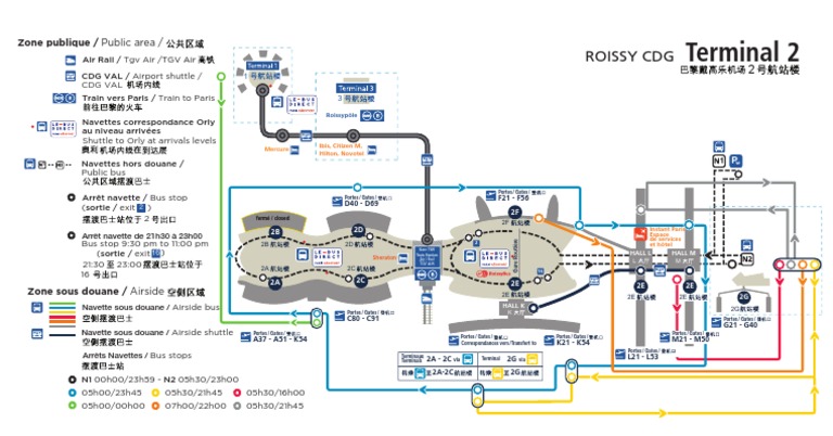 Guide des Transports et Services CDG Terminal 2 | PDF | Chemin de fer ...
