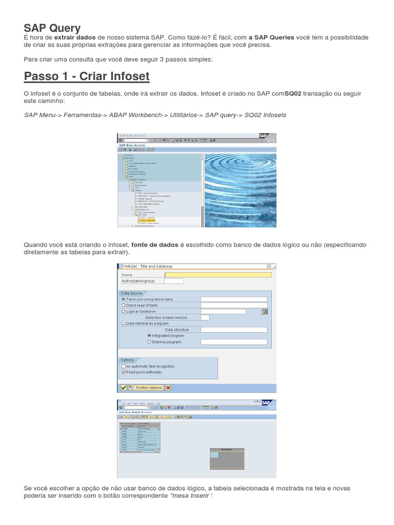 Criando Consultas no SAP: Passo a Passo | PDF | Tabela (banco de dados ...