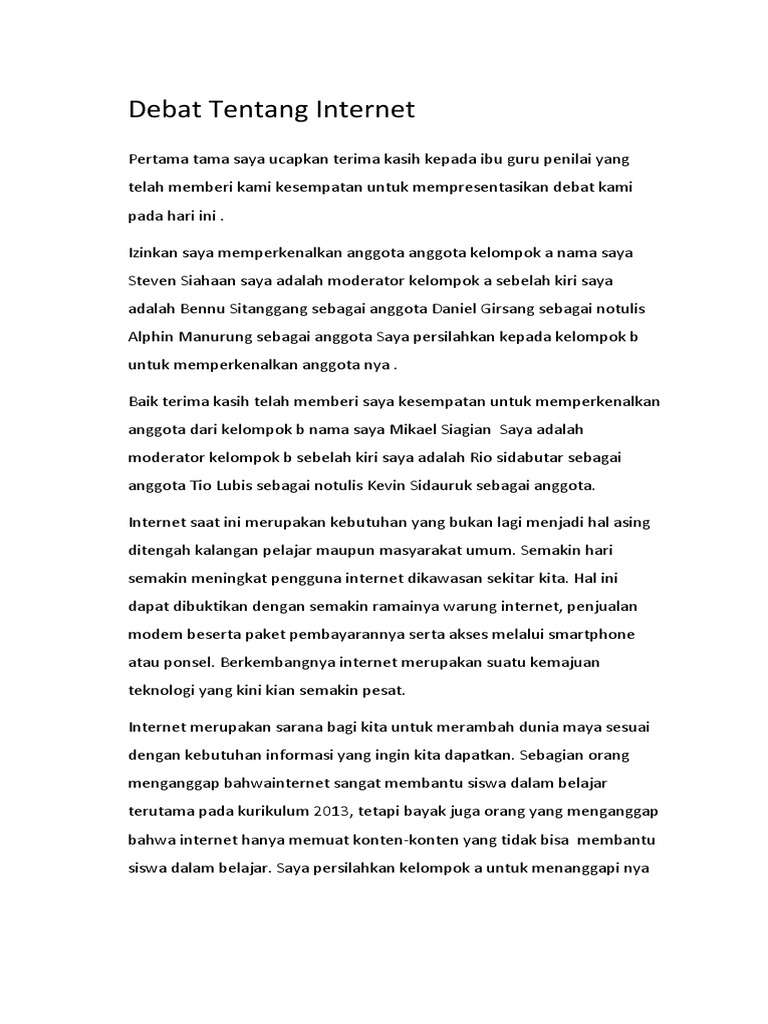 Dampak Positif dan Negatif Internet | PDF | Komputer