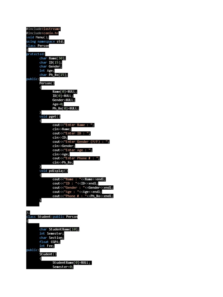Void Using Namespace Class Protected Char Char Char Int Char Public | PDF | Software | System ...
