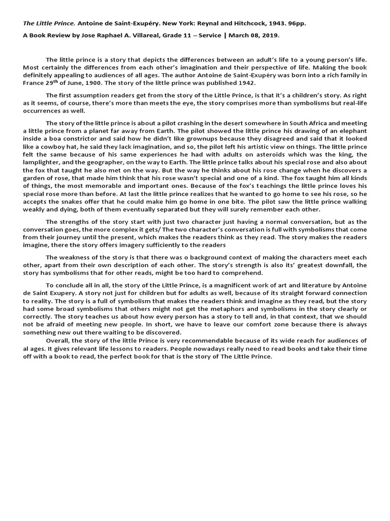 The Little Prince | PDF | The Little Prince