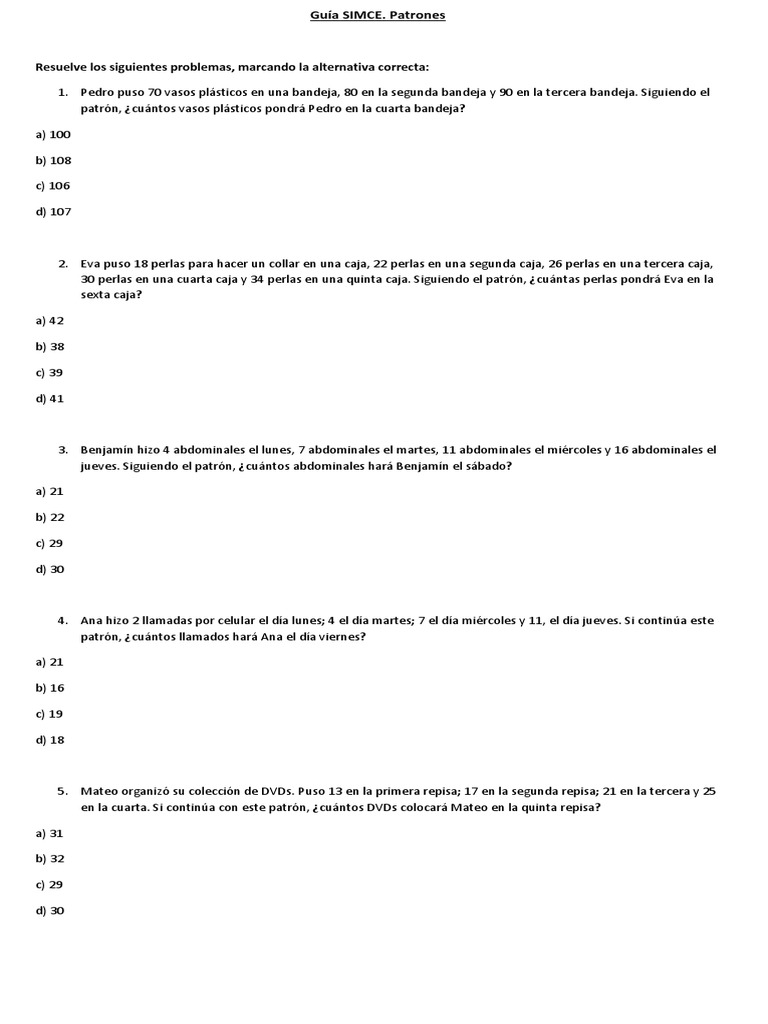 Guia 3 Taller SIMCE | PDF