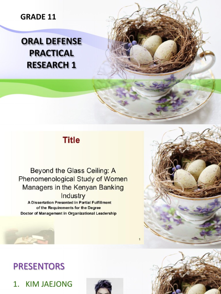 Oral Defense Practical Research 1: Grade 11 | PDF