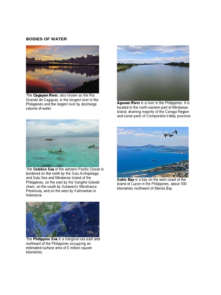 Major Bodies of Water in the Philippines | PDF
