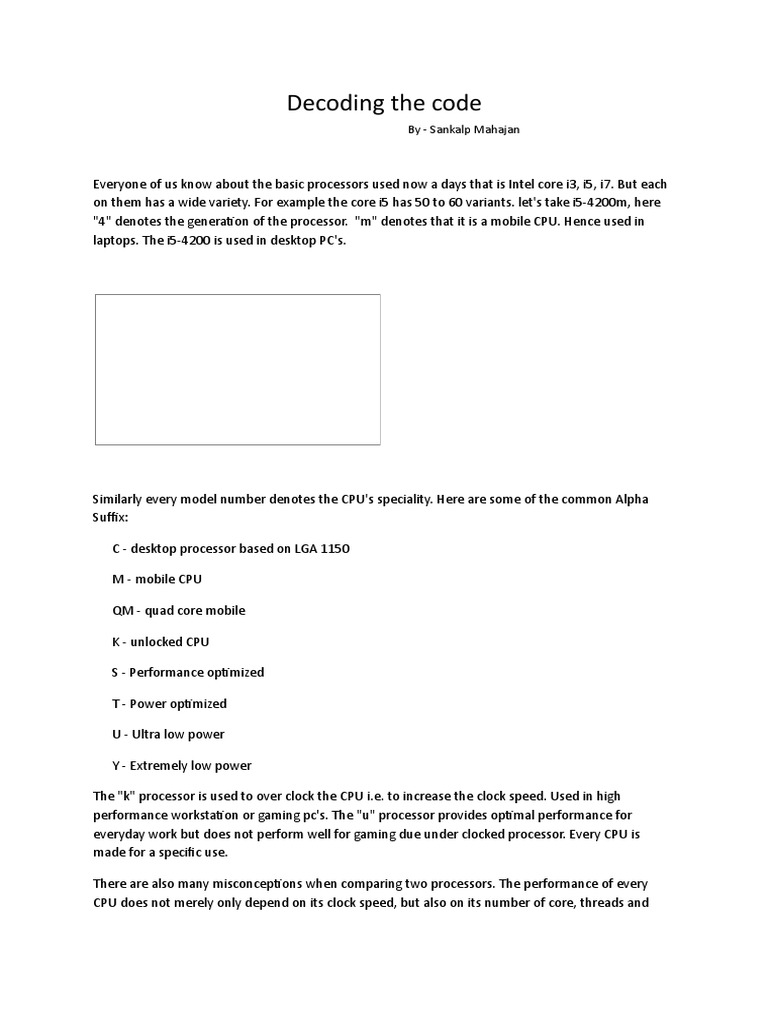 Decoding The Code: by - Sankalp Mahajan | PDF | Graphics Processing ...