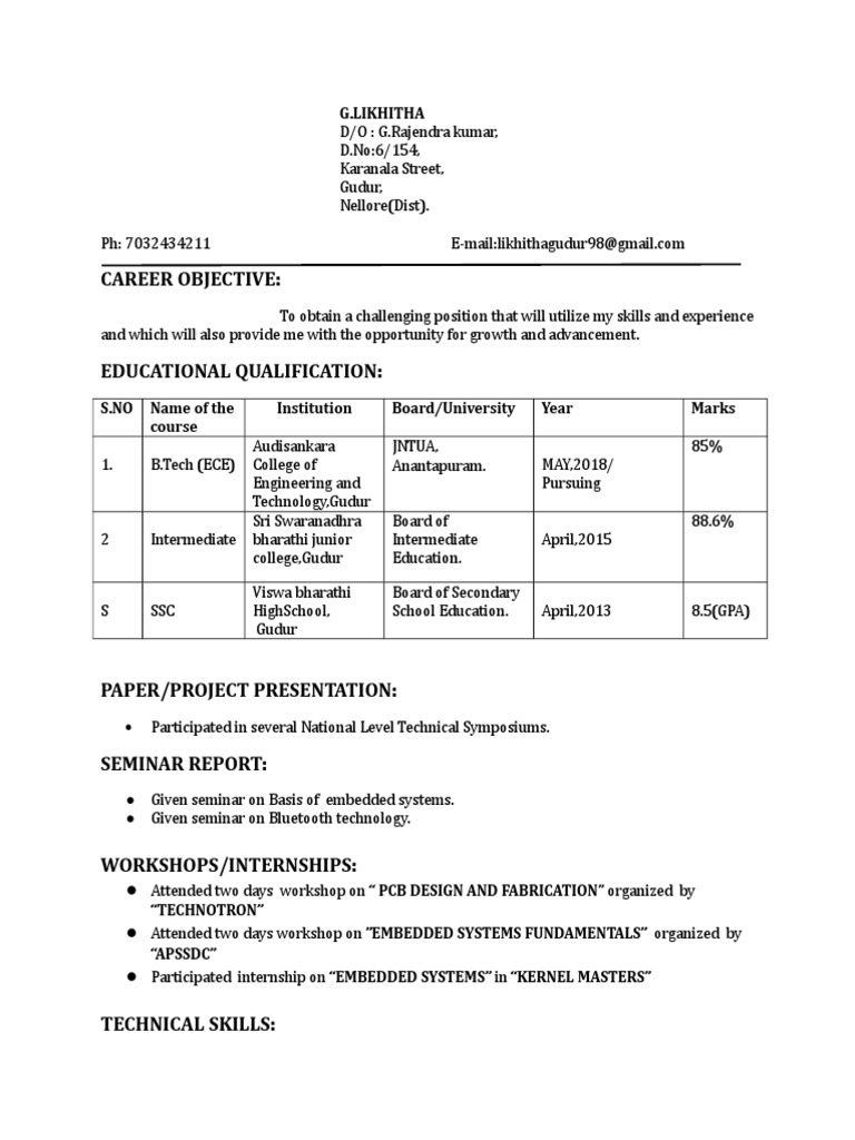 Likki Finalyear Resume | PDF | Learning | Behavior Modification