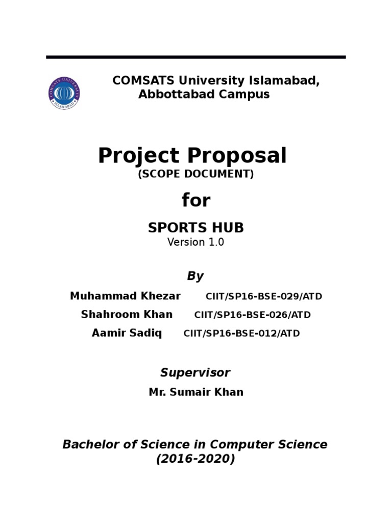 Project Proposal: Sports Hub | PDF | User (Computing) | Sports