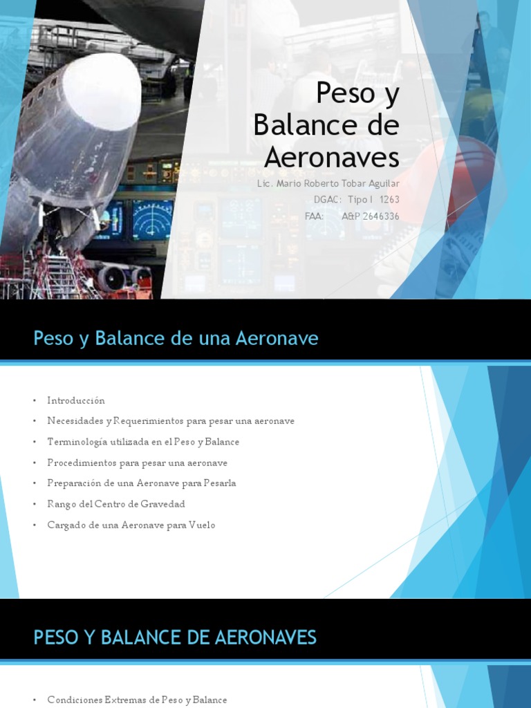 Peso y Balance de Aeronaves TMA | PDF | Aeronave | Helicóptero