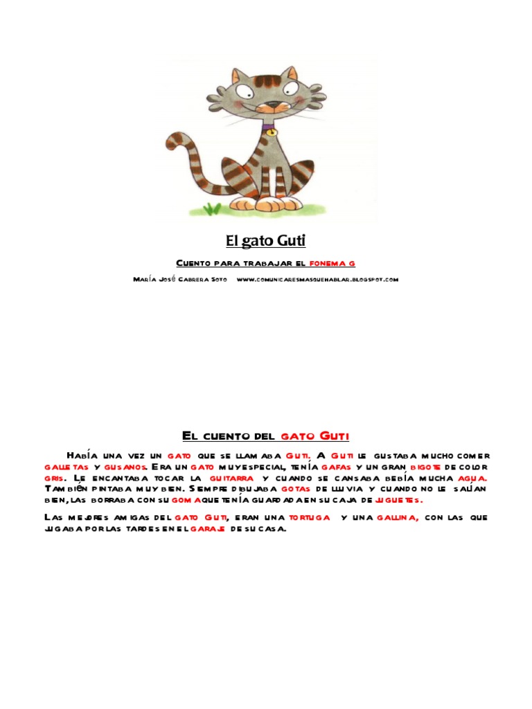 Cuento Fonema G | PDF