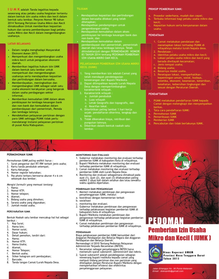 Panduan Izin Usaha Mikro Kecil (IUMK) | PDF | Bisnis | Pengelolaan ...