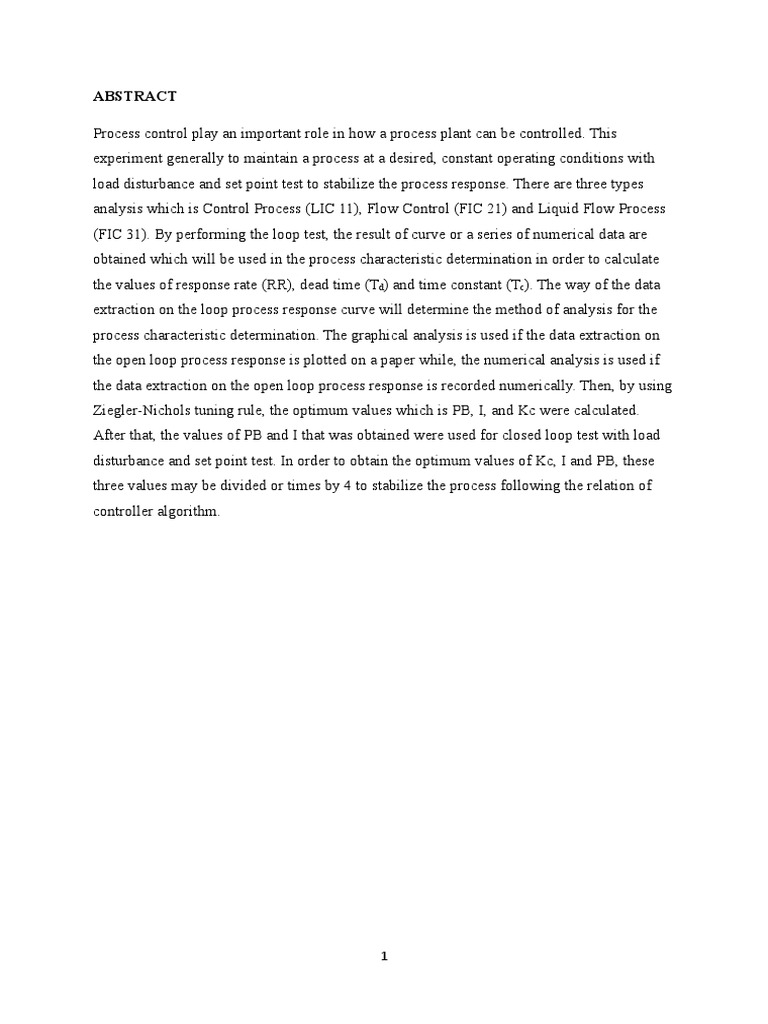 Process Control Lab Report | PDF | Control Theory | Process Control