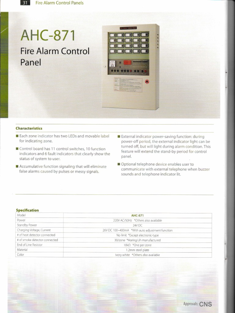 Horing Lih Fire Alarm Panel Overview | PDF