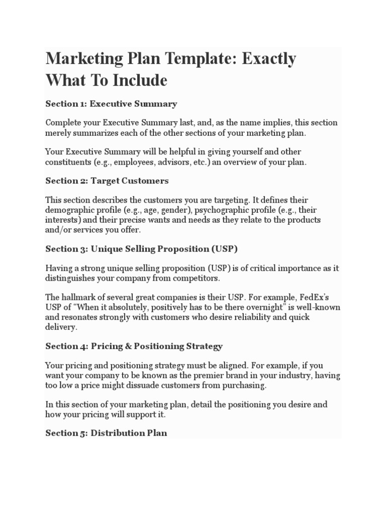 Marketing Plan Template | PDF | Online Advertising | Search Engine ...