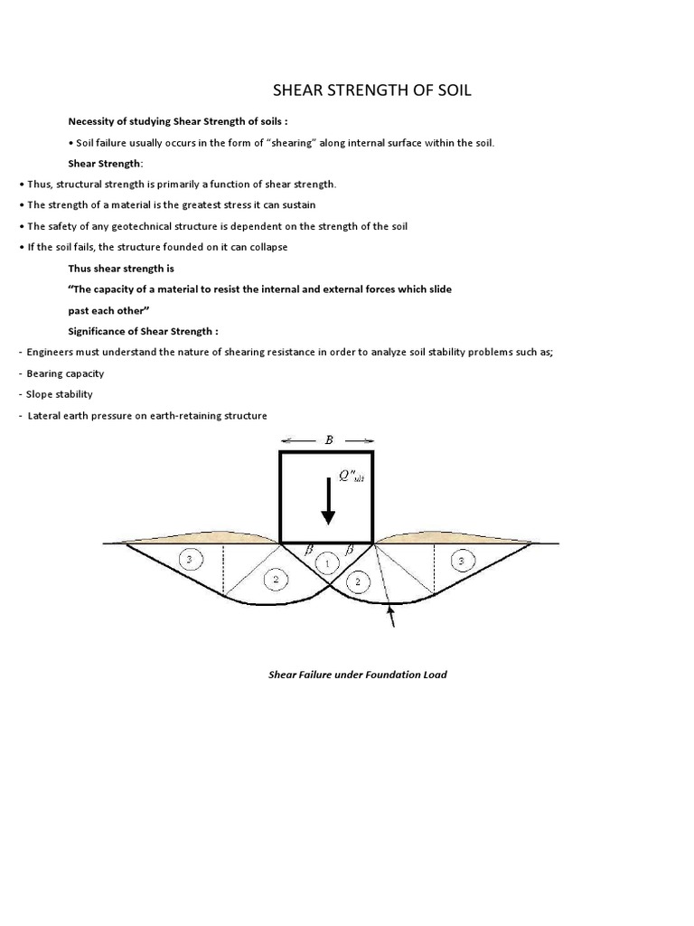 Soil Mechanics (Shear Strength of Soil) | PDF | Strength Of Materials ...