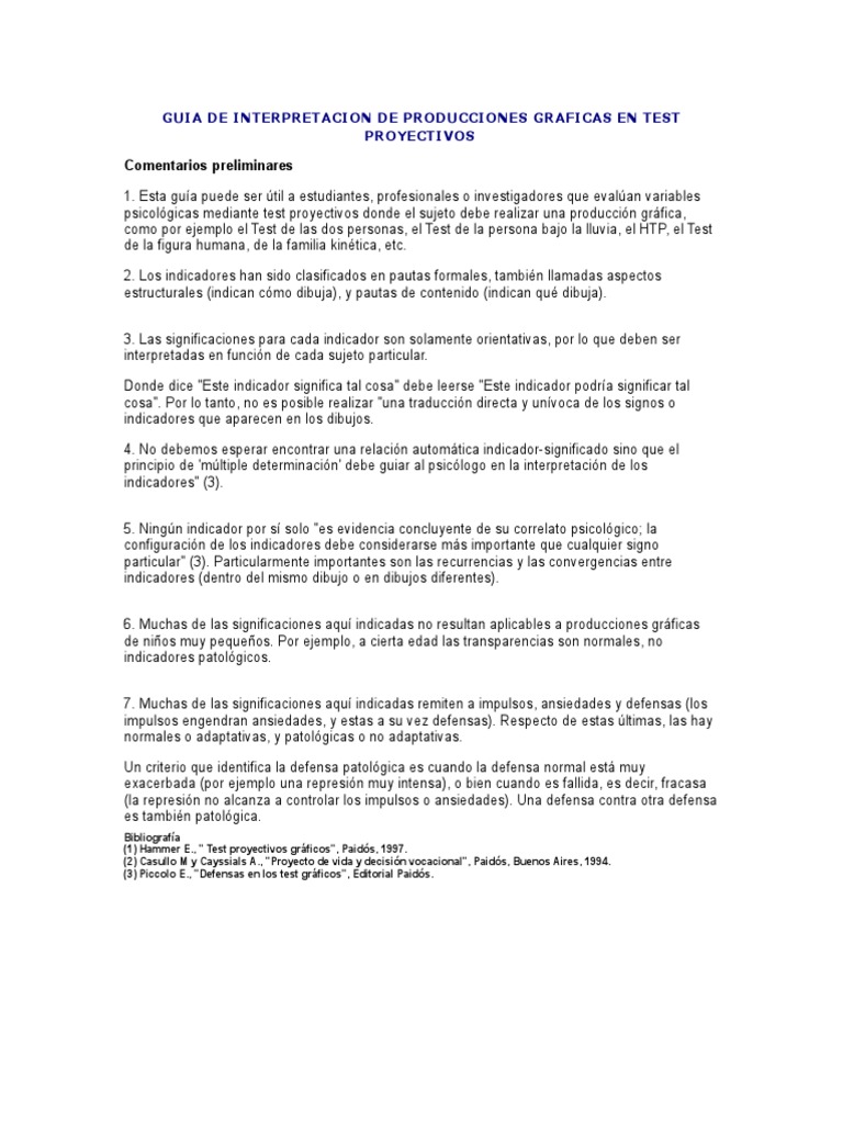 (ManRe) Test de La Figura Humana (DFH) - Revisión Machover | PDF ...