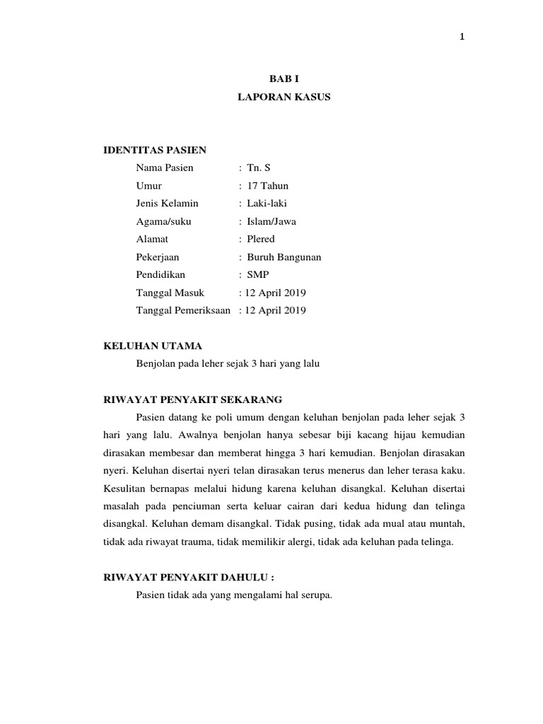 Lapsus 1 (Akut THT Limfadenopati) | PDF